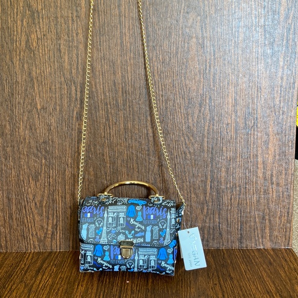 Vegan | Bags | Vegan Crossbody Handbag Eiffel Tower French Bulldog ...